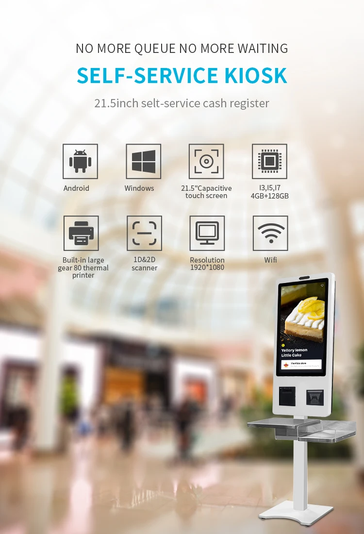 Barcode Reader Self-service Checkouts System 21.5" 24" 27" 32" Touch ...