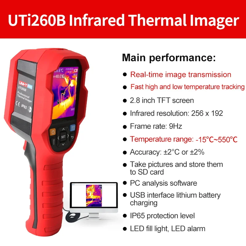 Uni-t Uti260b Hd 256 X 192 Pixels Industrial Infrared Thermal Imager ...