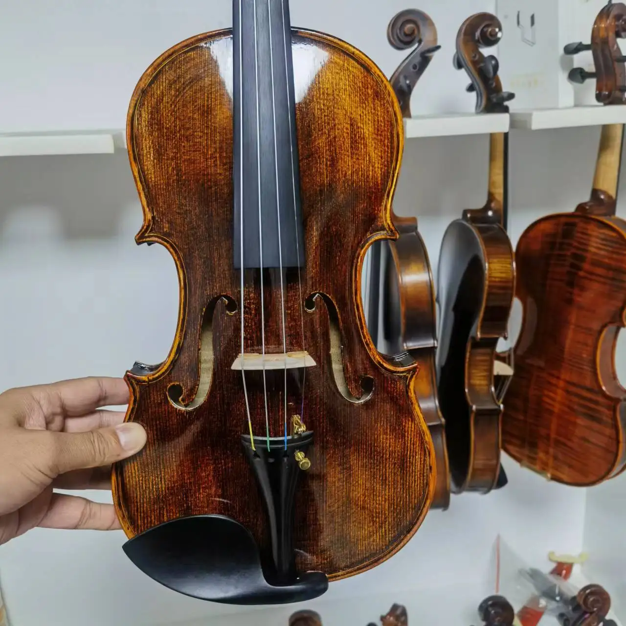 4 4 Violin Handmade Cheap Price Students Case Top Accessories Bow ...