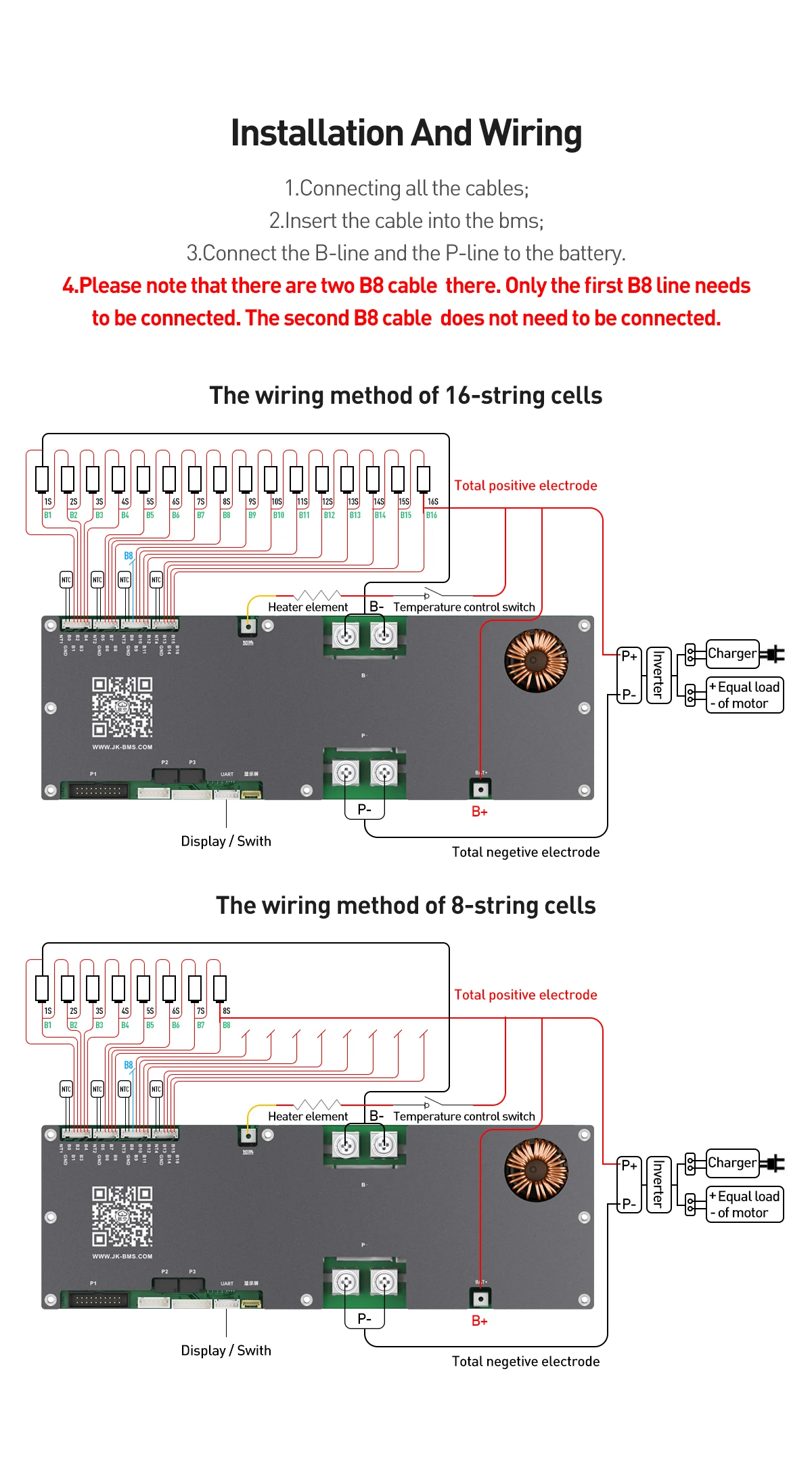 Jikong Smart Bms 16s 48v 200a With Lcd Display & Bluetooth App ...