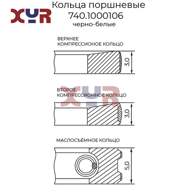 Piston Ring for Kamaz 740 - Durable Casting Iron Quality