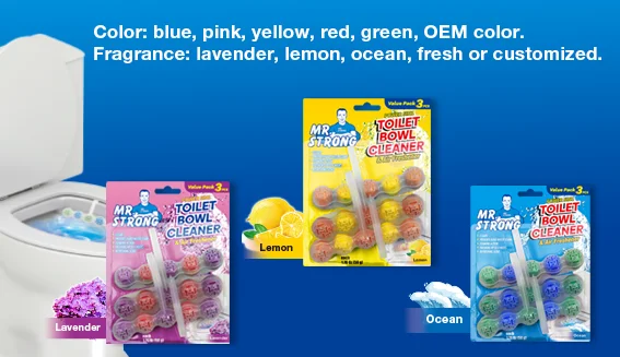 Fresh Ocean Fragrance Toilet Bowl Clean Block Remove Odor Auto Flush ...