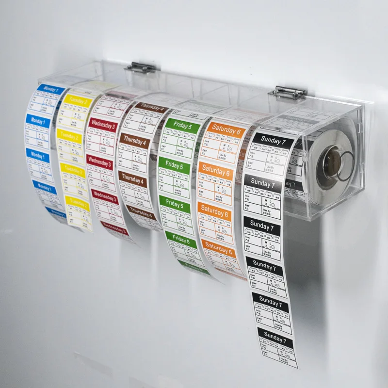 Custom Made Clear Acrylic Automatic Label Dispenser Holder Sticker Roll ...