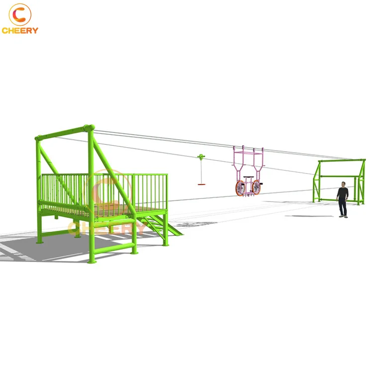 Zip Line Playground Equipment - Mountain Amusement Rides