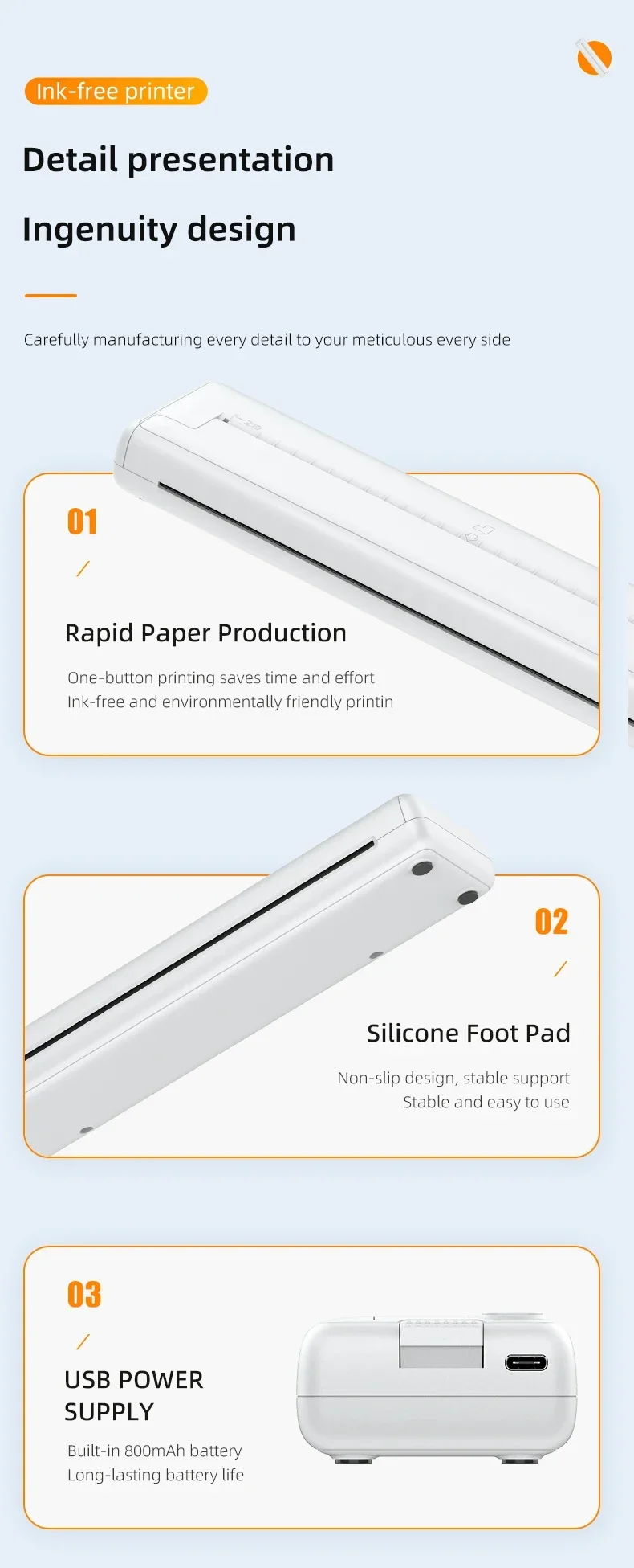 High Quality A4 Bluetooth Printer Continuous Thermal Printer PDF ...