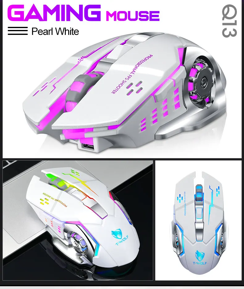 Factory Wholesale Wireless Mouse Portable Built-in Battery Rechargeable ...