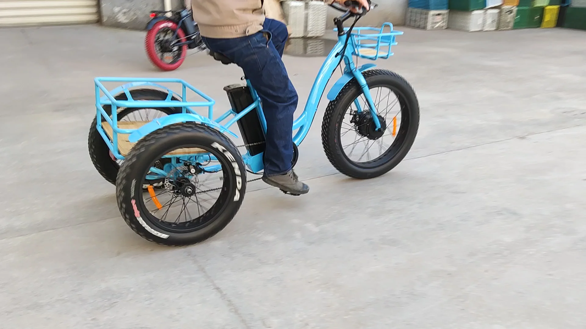 48v 500w Front Drive Motor Lithium Battery Powered Ebike Trike Cargo ...