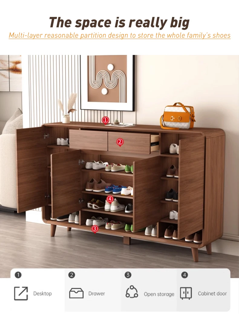 Modern Marble Color Shoe Drawer Cabinet Wooden Shoe Rack With Storage ...