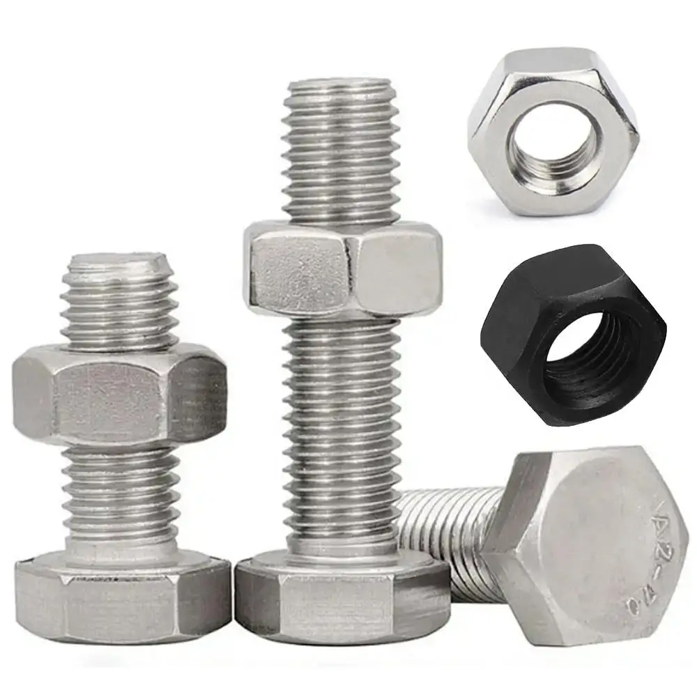 Stainless Steel Fasteners Manufacture Hex Head Full Thread Hex Bolts ...