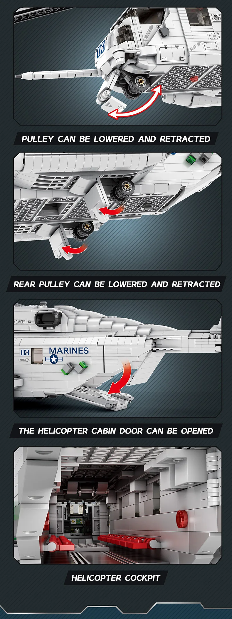 Reobrix 33037 - Build Your Own CH-53 Transport Helicopter