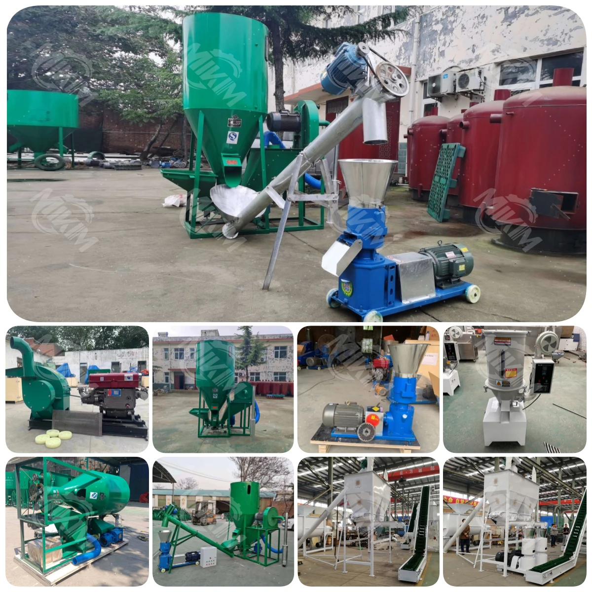 Animal Feed Grinder And Mixer Dryer Packing Pelletizer Granulator ...