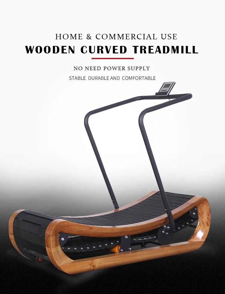 Grassfit-treadmill: Non Electric, Wooden Curved Treadmill
