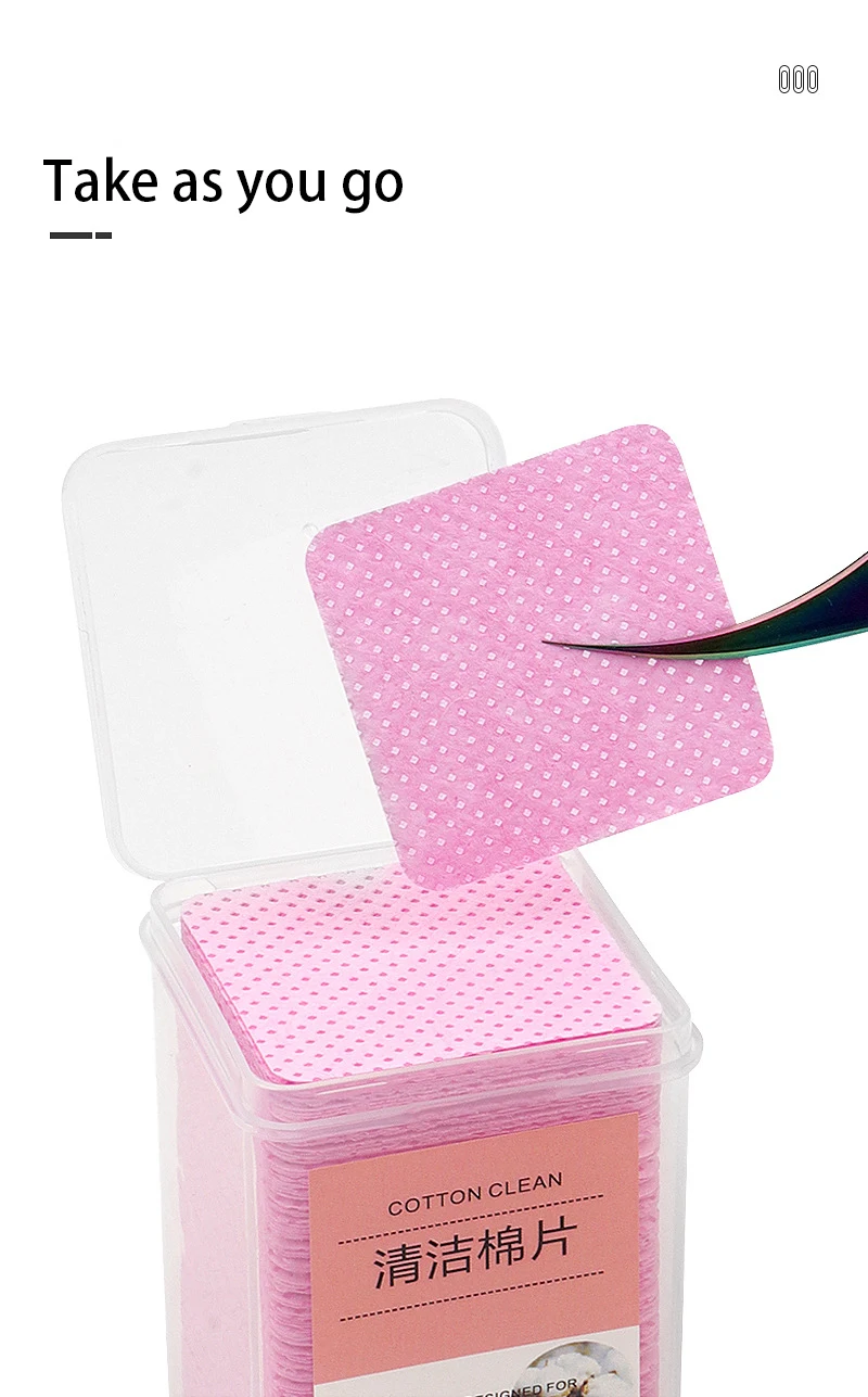 Lash Supply Lint Free Cotton Wipe Eyelash Extensions No Fiber Cotton ...