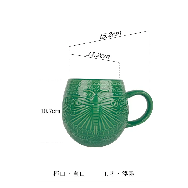Retro Tea Cup Personalized Relief Ceramic Coffee Mug| Alibaba.com