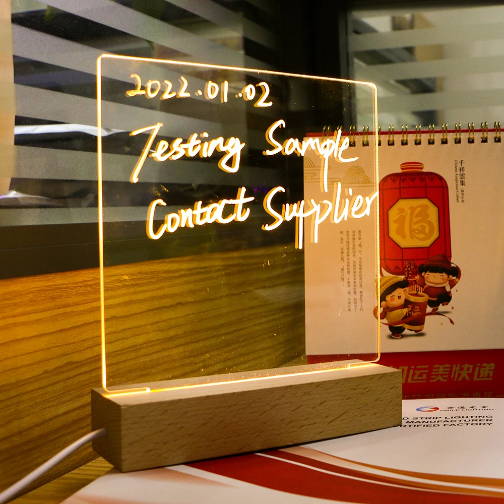 LED Light up Acrylic Message Board - Creative & Portable