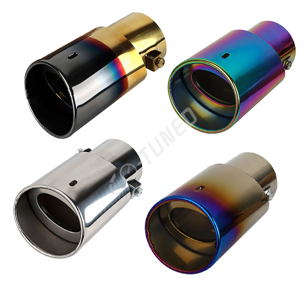 Universal Gold Black Car Exhaust Muffler Tip Stainless Steel