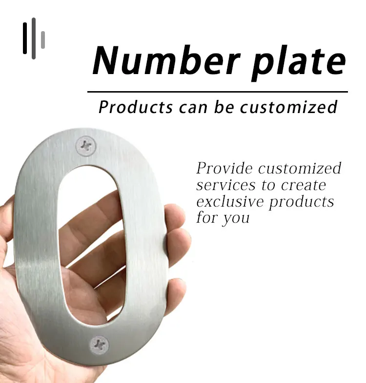 Stainless Steel Flat Apartment Door Number Plates
