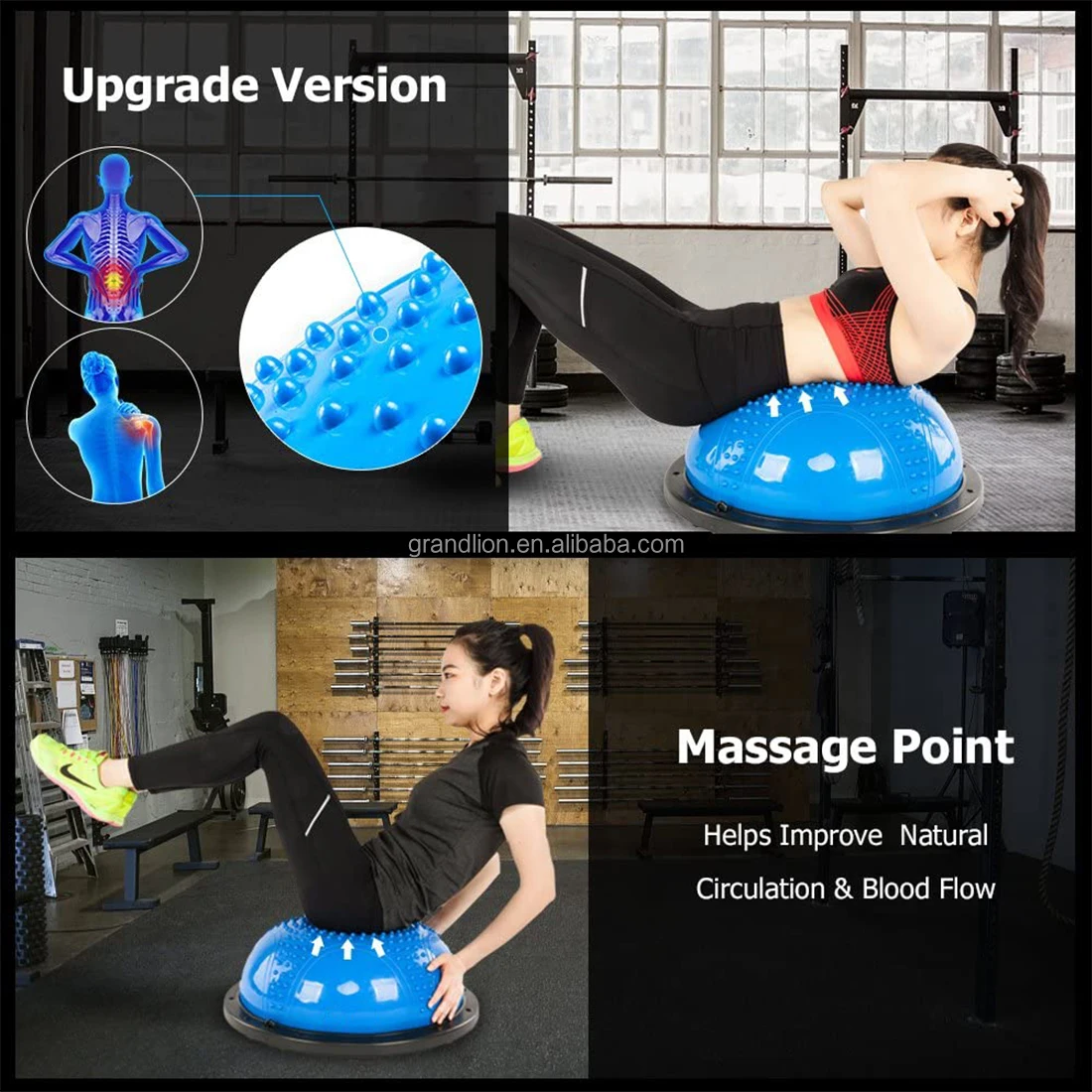 Half Balance Trainer Ball Yoga Pilates Half Balance Trainer Hemisphere ...