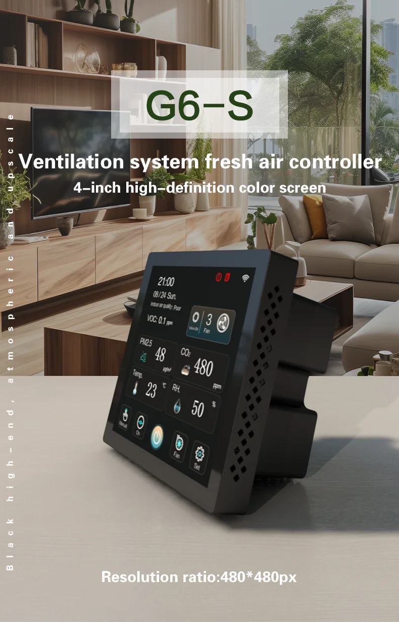 4 Inch WIFI Tuya Modbus Ventilation System Controller