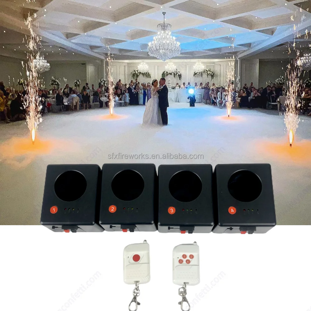 8 Cues Wedding Cold Pyro Fireworks Machine - Kesheng Firing System
