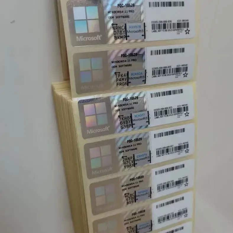 Genuine Win 11 Pro Oem Sticker 100% Online Activation Win 11 Pro Oem ...