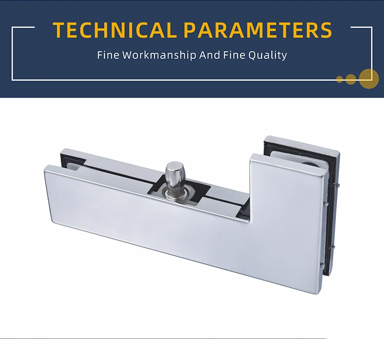 Modern Design Tempered Glass Swing Door with Aluminum Top Patch Fitting ...