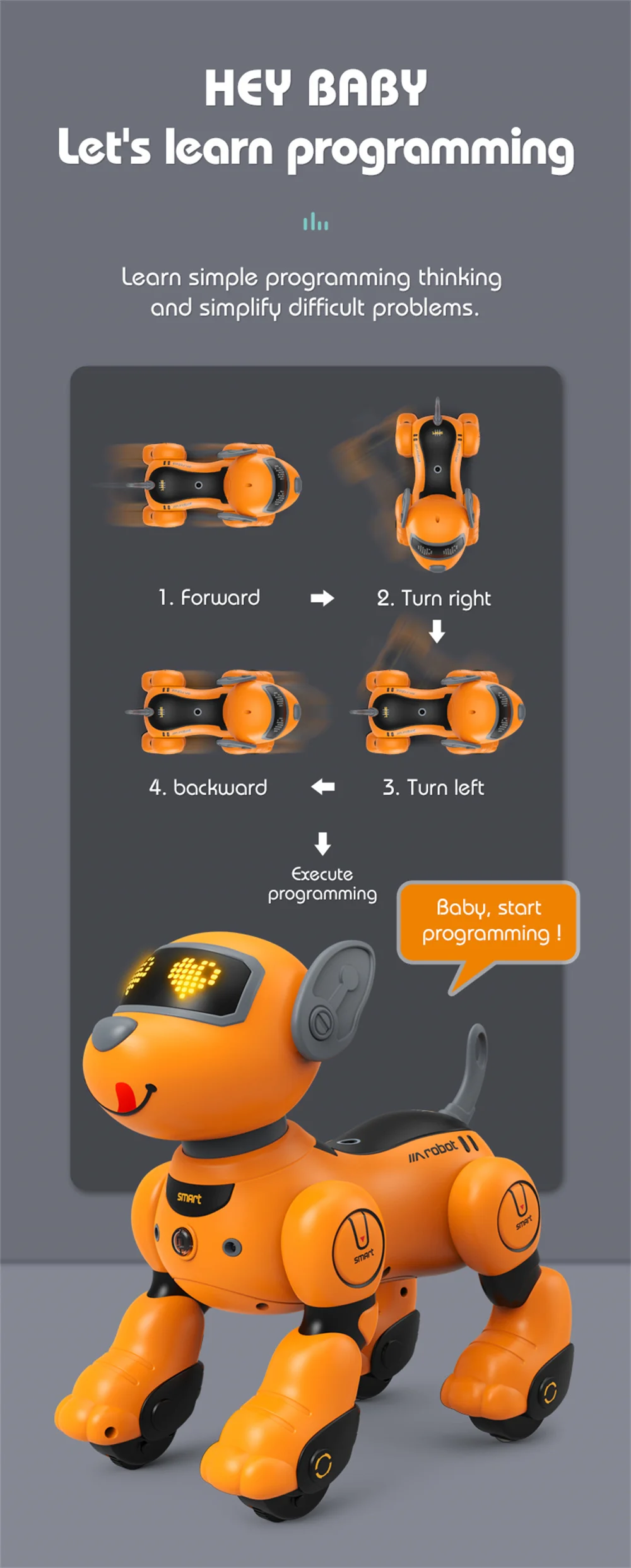 2024 Intelligent Robot Dog - Stunt Dance & Voice Control
