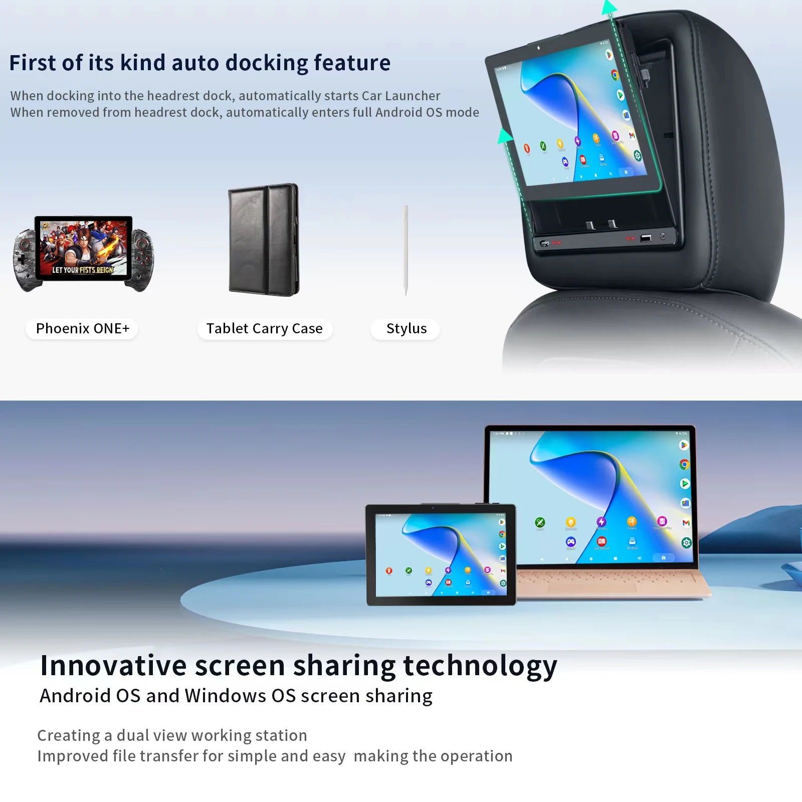 Car Headrest Monitor Model Y Rear Screen Rear Entertainment For Tesla ...