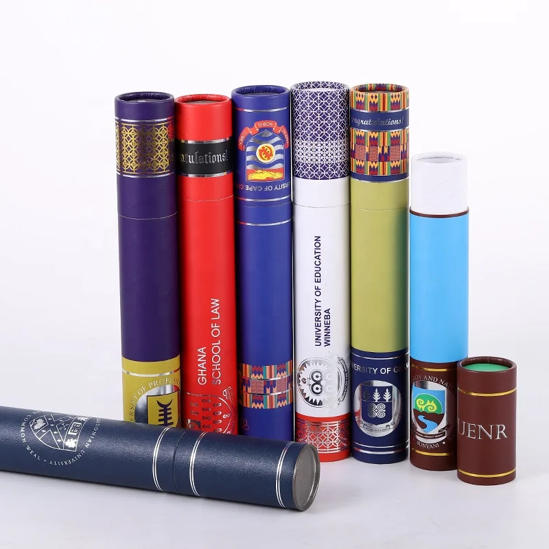 Custom Printed Diploma Packaging Scroll Paper Cardboard Gift Tube - Buy ...
