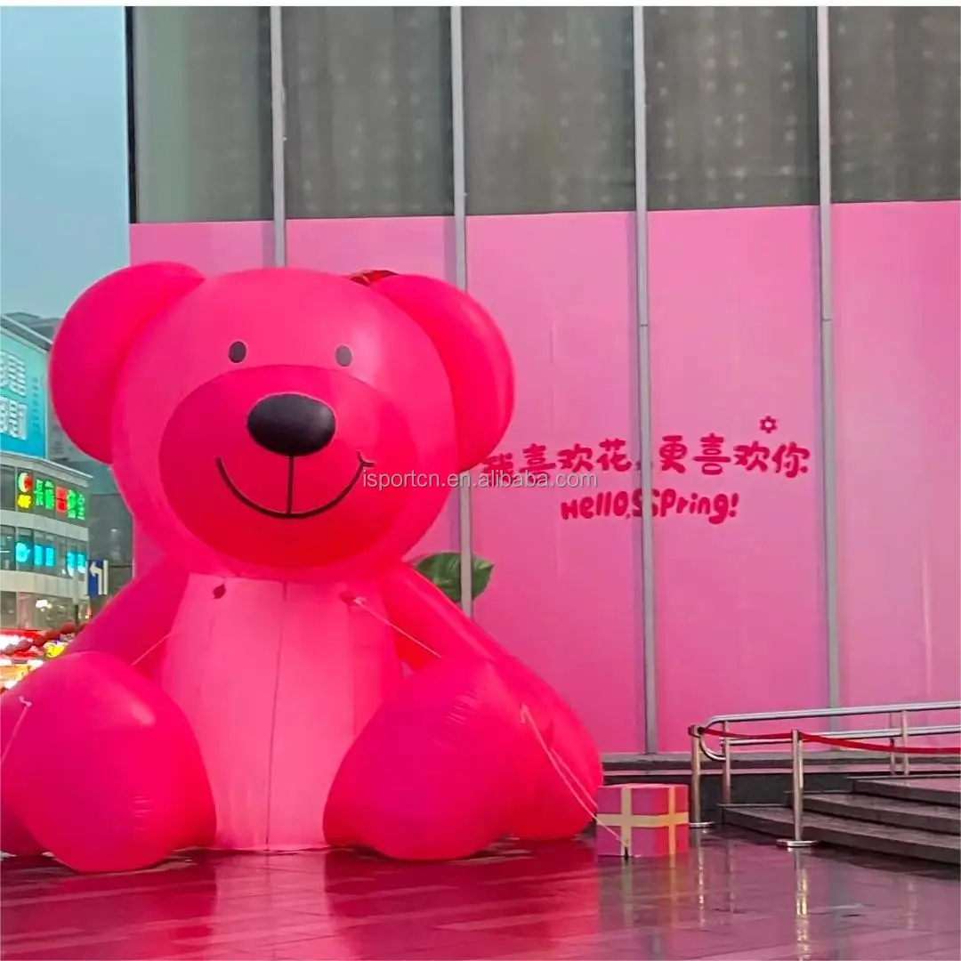 Outdoor Sitting Design Giant Led Inflatable Sitting Bear Decoration ...
