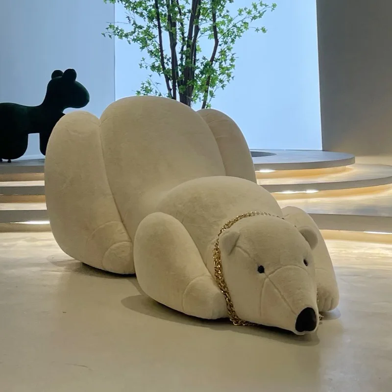 Italian Design Polar Bear Sofa Leisure Living Room Sofa Single Seat ...