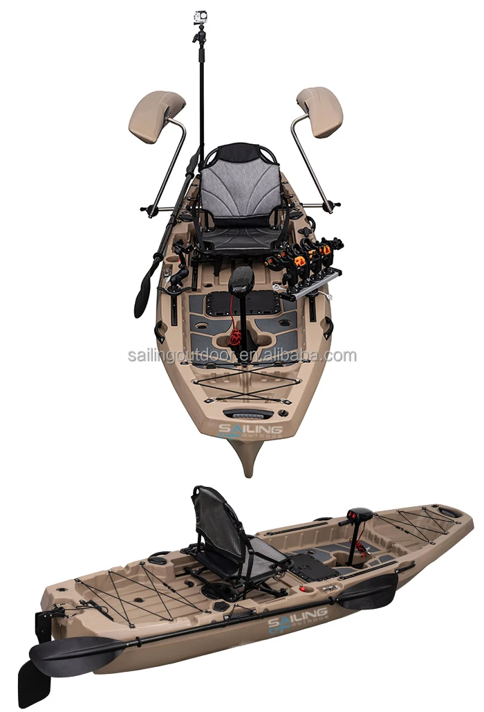 Pro Angler 3m 2 Piece 1 Person Foldable Plastic Fishing Kayak With ...