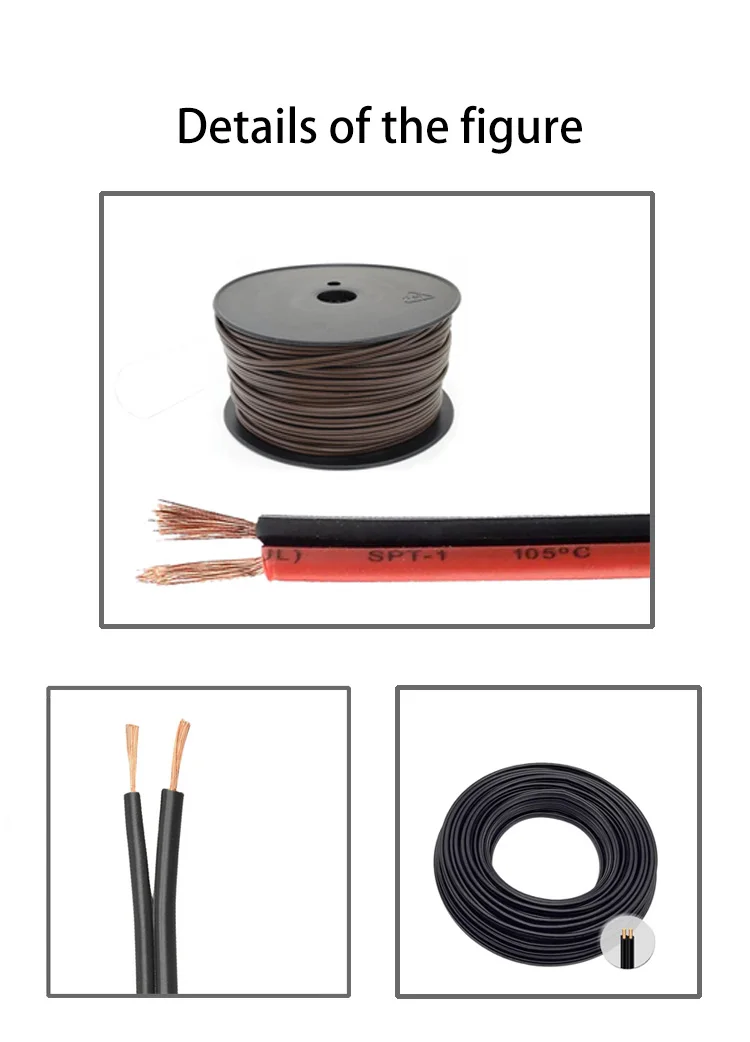 Ul2468 Awg26 Red Black Pvc Insulator 2-14 Cores Electrical Wire Flat ...