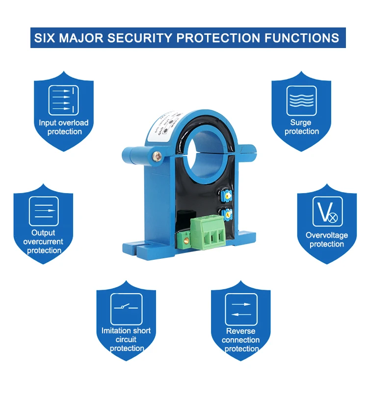 0-1500A Hall Sensor Current Sensor AC/DC Current Transducer Hall Effect ...