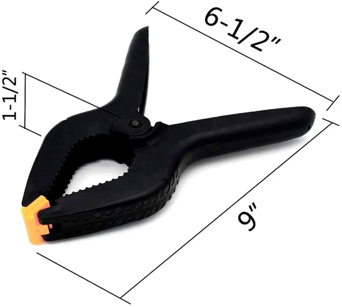 1pcs Large 9" Inch Woodworking Heavy Duty Nylon Muslin Spring Clamps ...