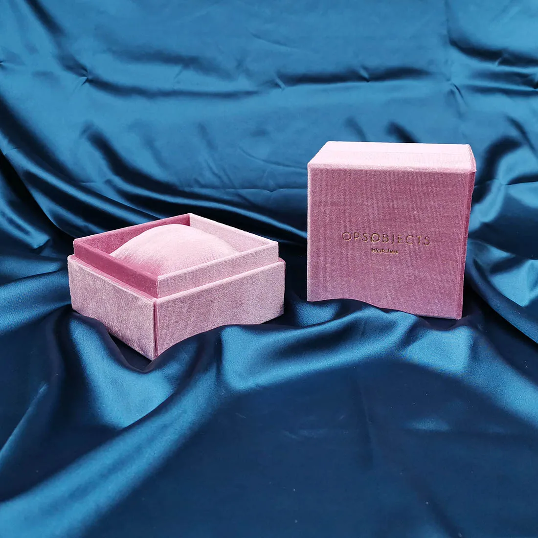 High Quality Square Pink Velvet Gift Boxes For Jewelry - Buy Velvet ...