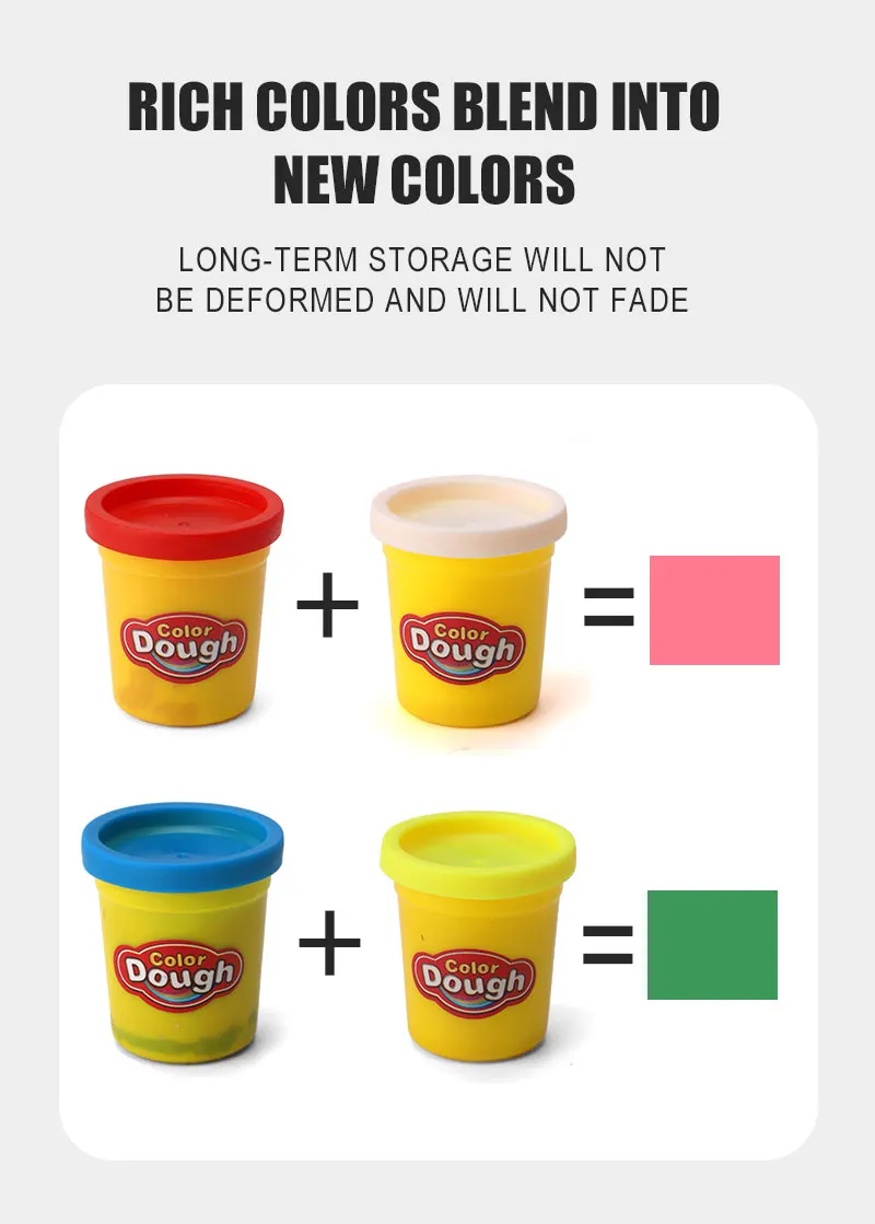 Leemook 8 Pcs Pack Playdough Kit Modeling Clay Polymer Clay Set For ...