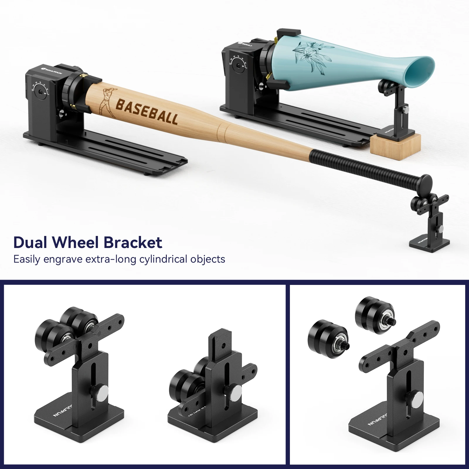 SCULPFUN RA Pro Y-Axis Rotary Roller Chuck for Laser Engraving