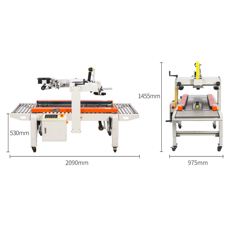 Dfxc5050xi Automatic Cardboard Case Sealing And Labeling Machine Carton ...