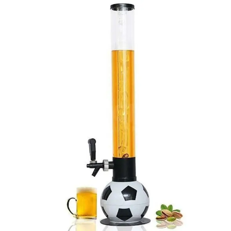 3 Liter Tabletop Beer Tower Beer Dispenser With Football Base Soccer ...