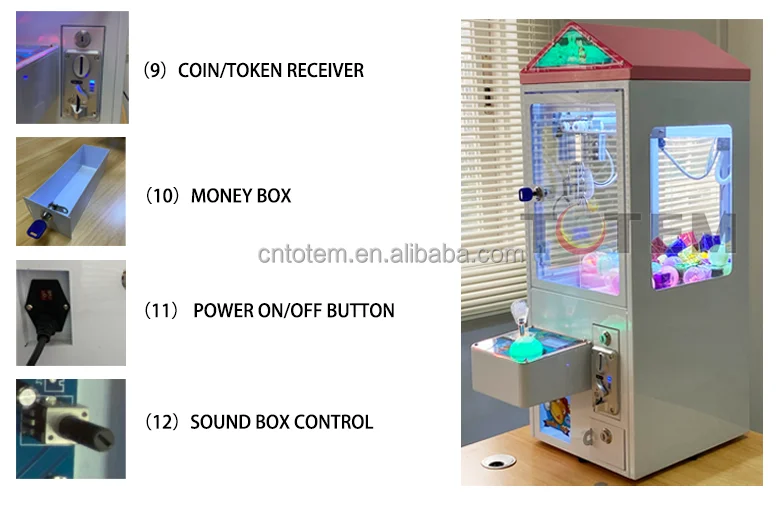 Totem Used Arcade Crane Claw Machines for Sale Sticker Vending Machine ...