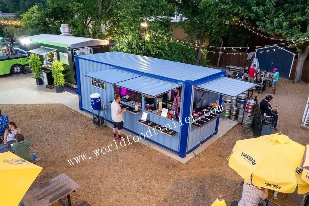 20ft Container House Kitchen bar for Bbq Burger Kings Simple Container ...