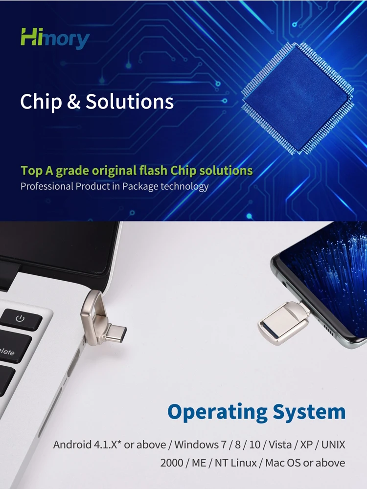 Wholesale 2 in 1 Mini OTG Usb Flash Drive Pen 8Gb 16Gb 32Gb 64Gb 128Gb ...