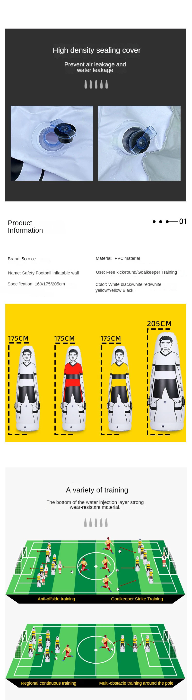 Inflatable Soccer Dummy Goalkeeper Air Mannequin Defender Wall ...