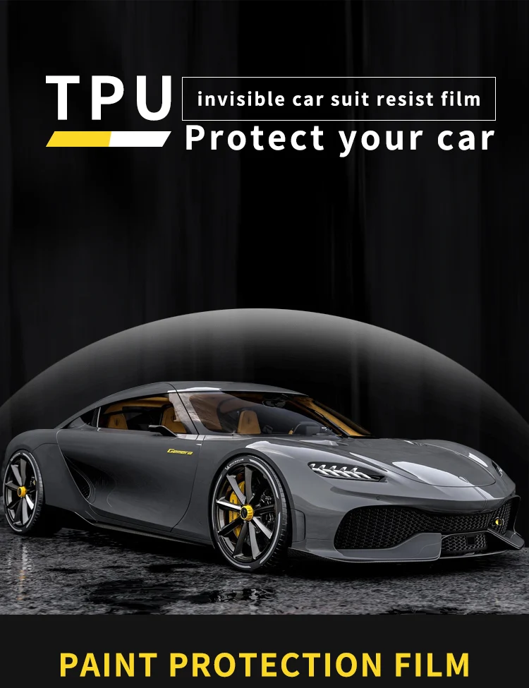 B Anti-gravel Tpu Ppf Film Self-adhesive Heat Repair Yellowing-free ...