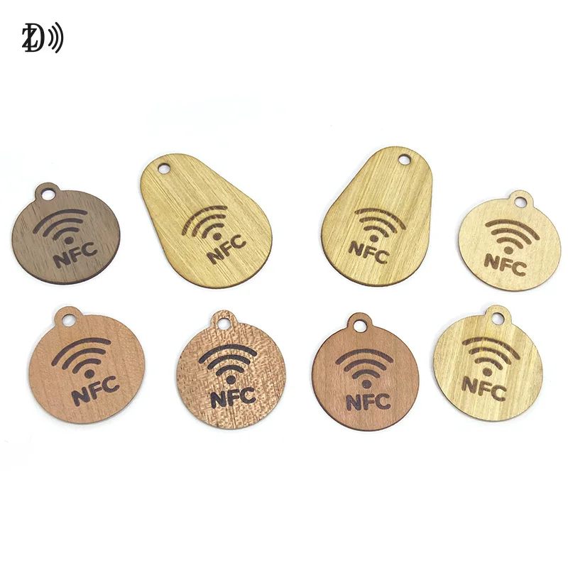 ISO14443A Programmable NTAG213/215/216 RFID Wood Bamboo Eco-Friendly ...