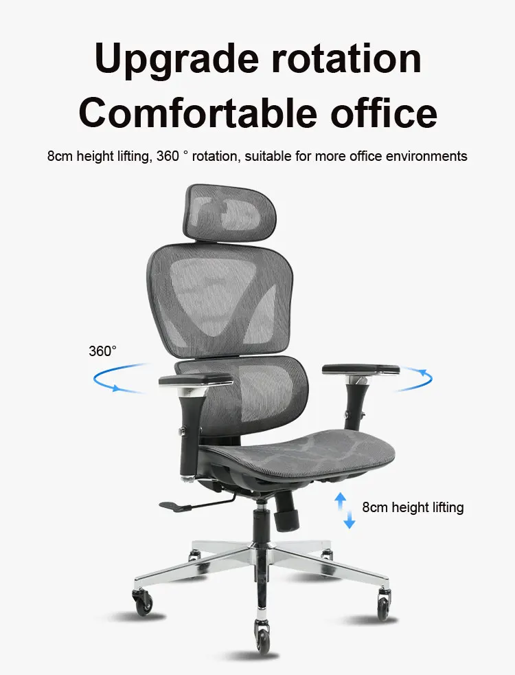Modern High Back Swivel Revolving Office Guest Manager Mesh Chair ...