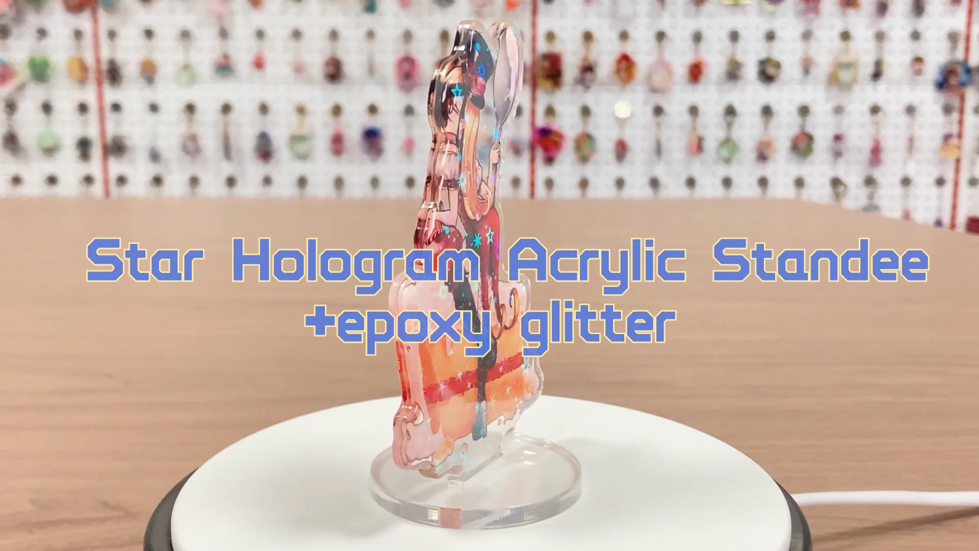Custom Printed Hologram Acrylic Standee Standing Cracked Holographic ...