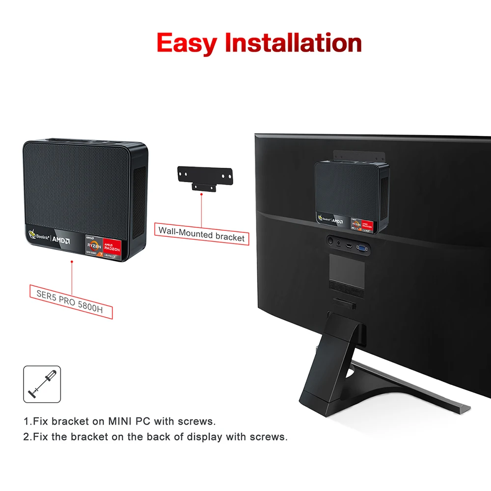 TOP10 Beelink SER5 PRO AMD 5800H 32G 500G Mini PC Wins11 Support SATA ...