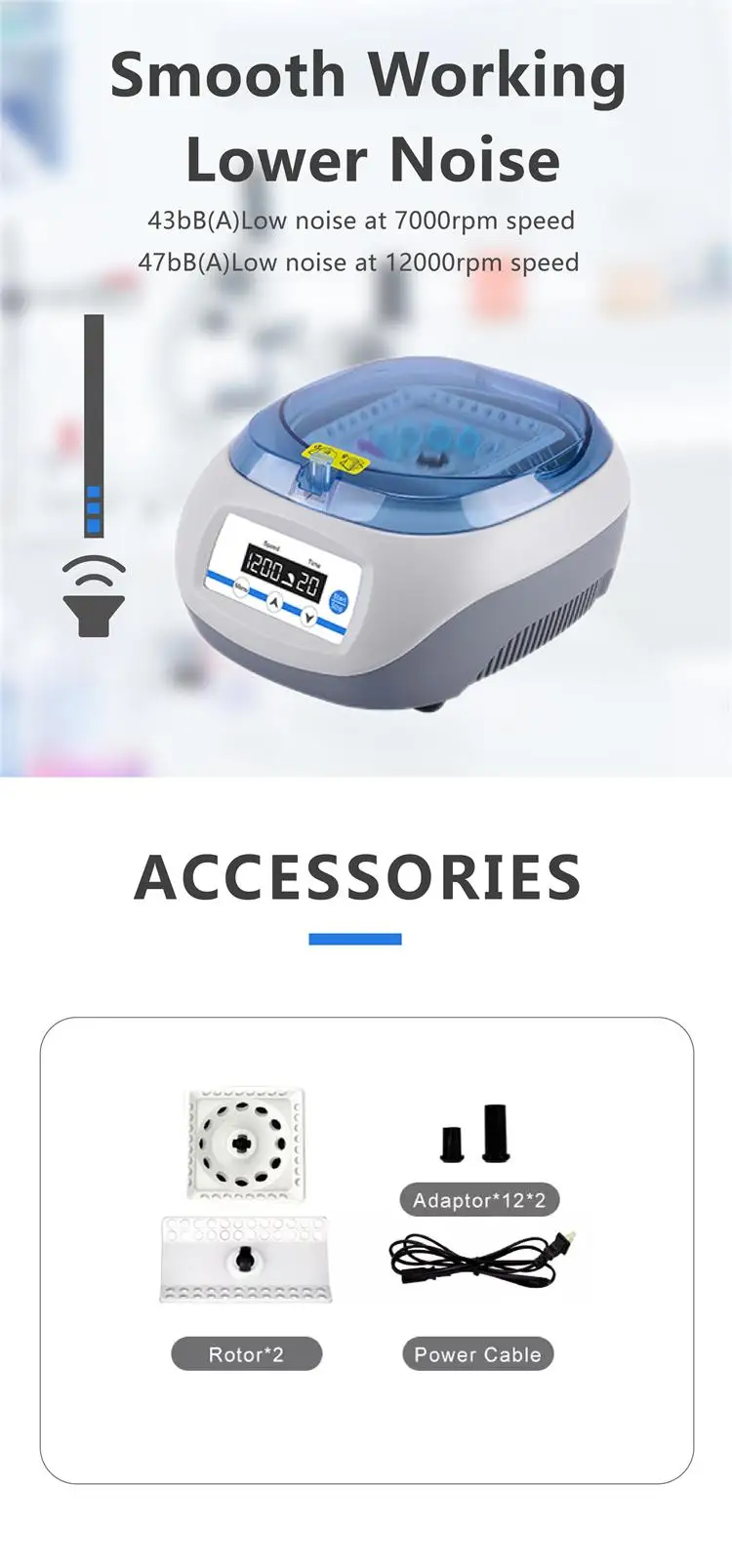 Lab Mini Hematocrit Centrifuge Desktop 12000rpm Microcentrifuga De ...